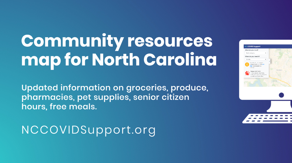 NC COVID Support - Community Resources Map for North Carolina